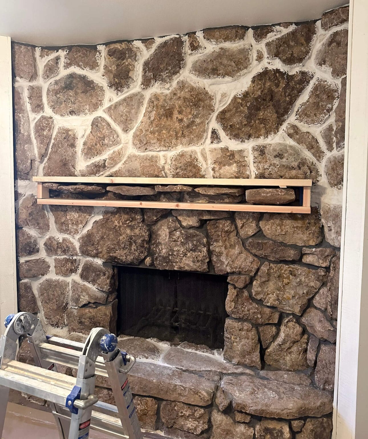 Our Easy German Schmear Fireplace DIY