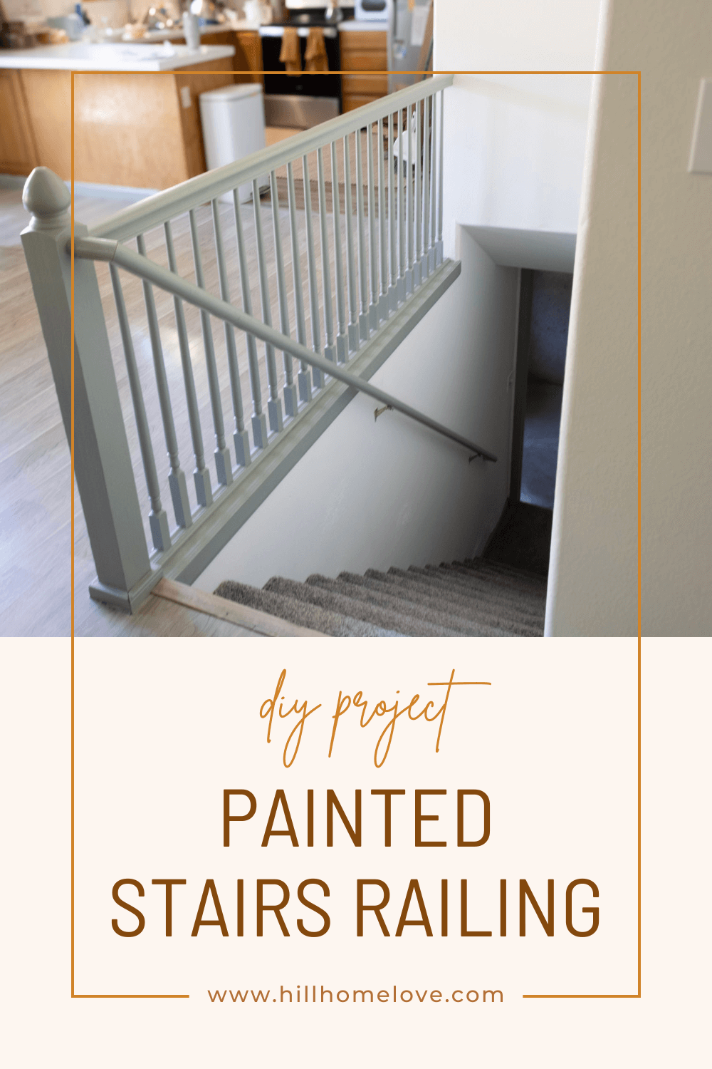 Our Painted Stairs Railing DIY Makeover
